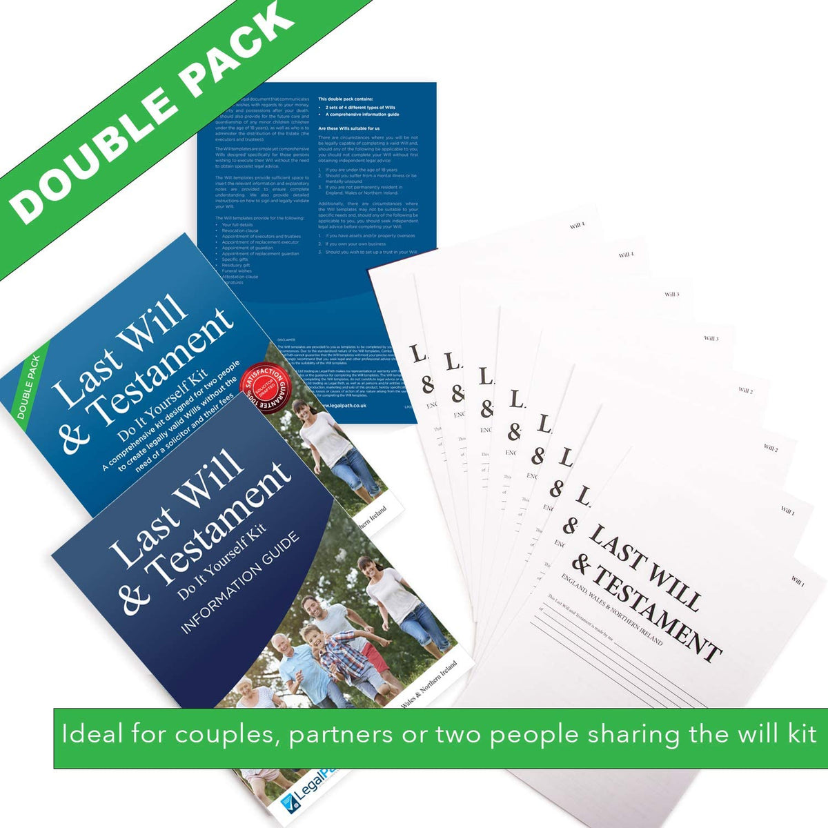 Double Pack Last Will and Testament Will Kit For Couples | LegalPath